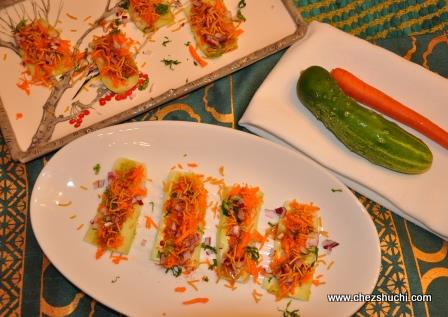 हिंदी -Cucumber Chaat- खीरे की चाट