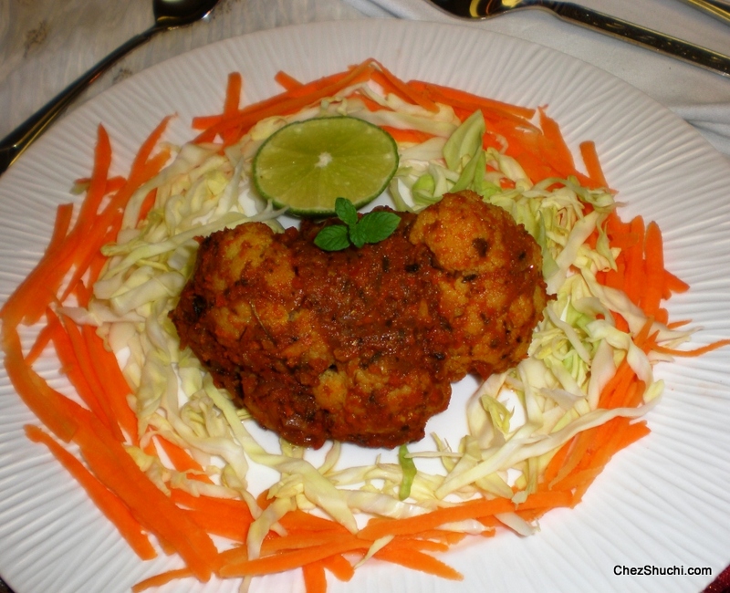 Masala Gobhi (cauliflower cooked in spicy curry)- मसाला गोभी