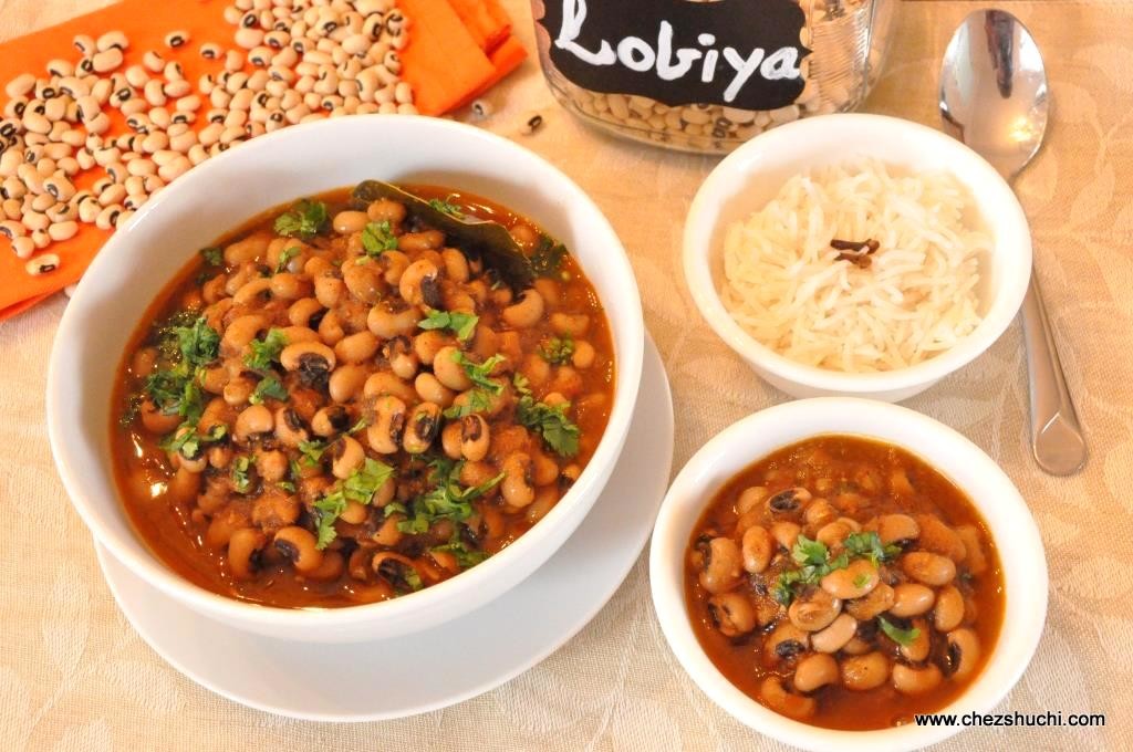 Masala Lobiya/ Black eyed beans curry-लोबिया