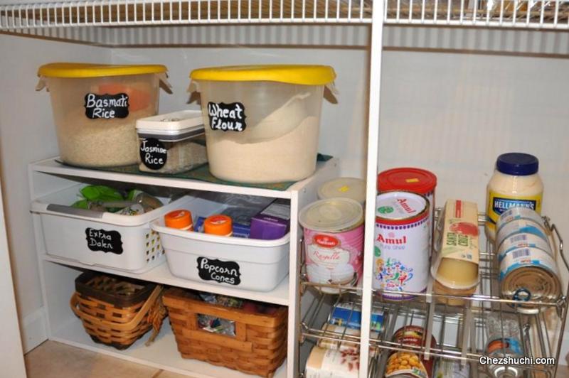 Pantry Organization in kitchen