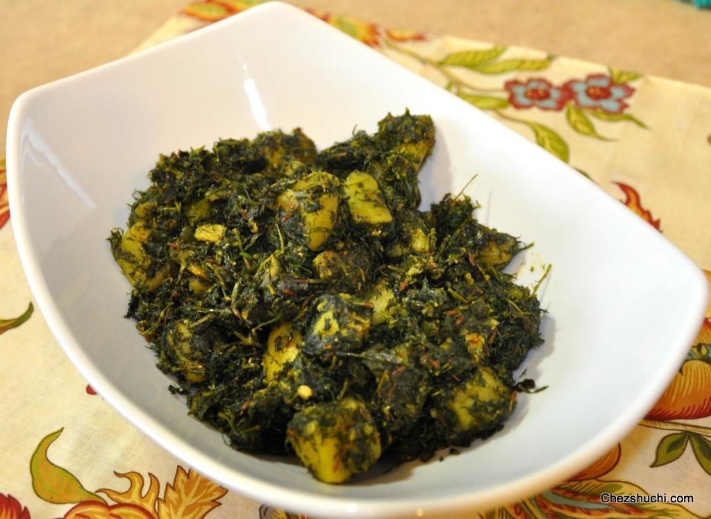 Methi Aloo | Fenugreek with Potatoes